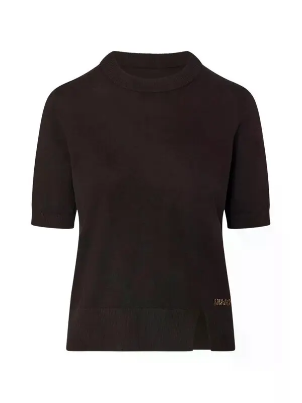 Liu Jo Logo Plaque Side-slit Top - Brown