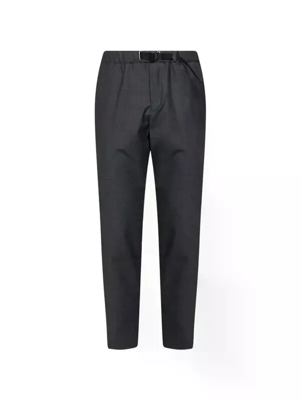 WHITE SAND Belted Tapered-leg Trousers