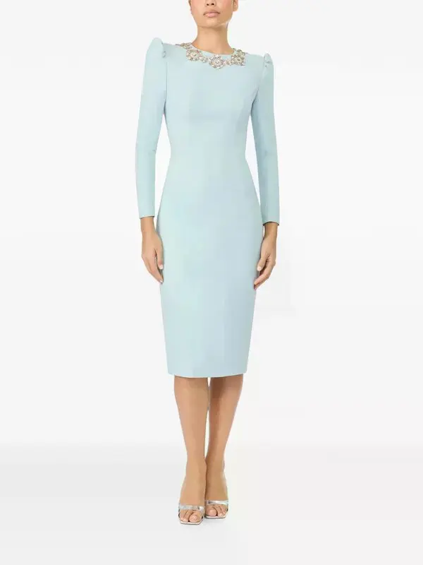 Jenny Packham Mantra Crystal-embellished Dress - Blue