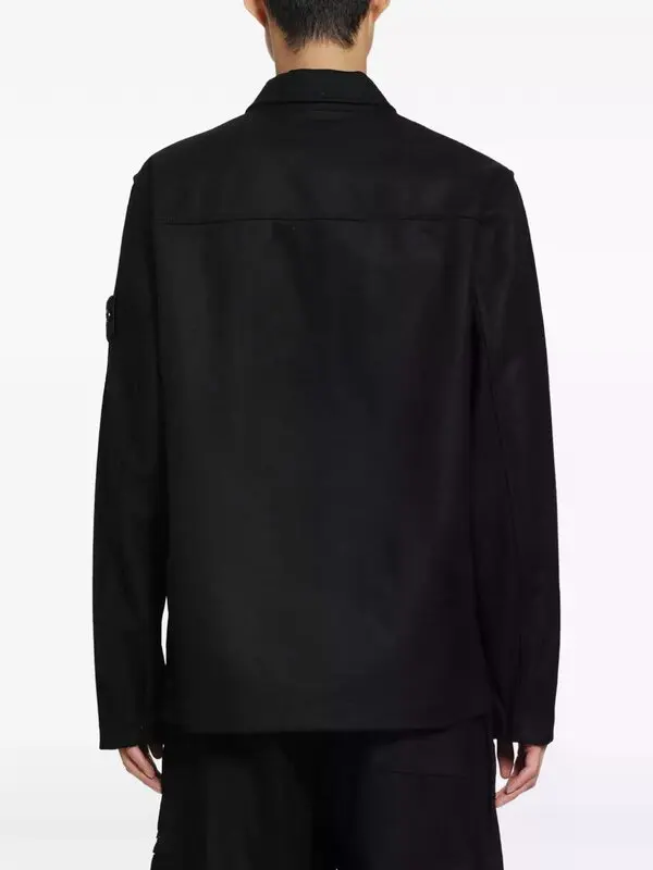 Stone Island Logo-patch Button-up Shirt