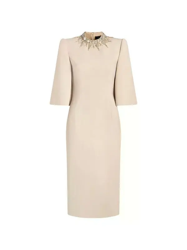 Jenny Packham Bibi Crystal-embellished Dress - Neutrals