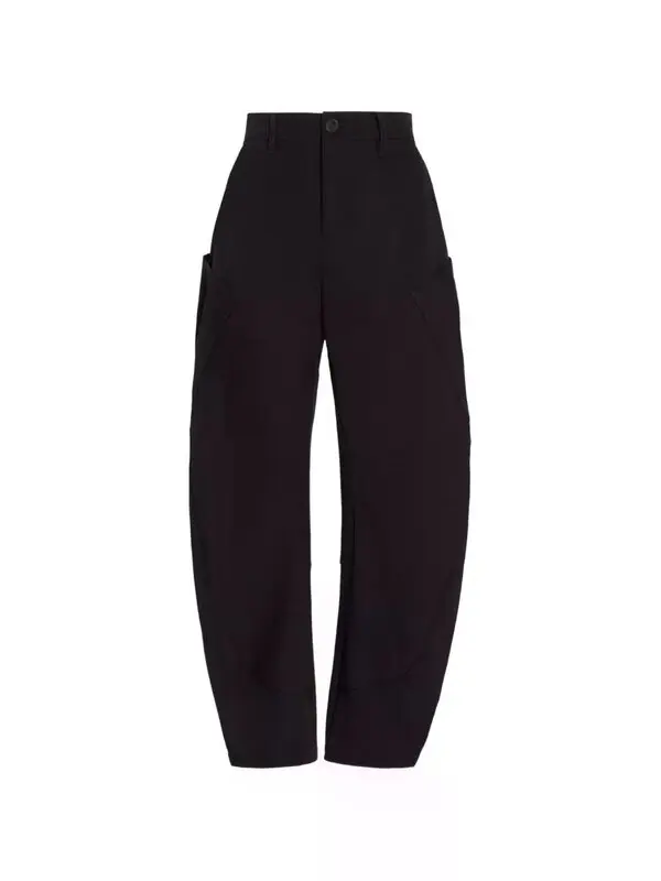 High Grece Panelled Tapered Trousers - Black