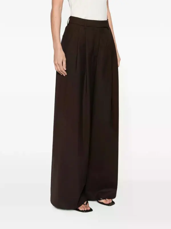CO.GO Pleated Wide-leg Palazzo Trousers