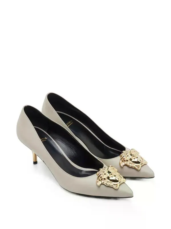 Versace Medusa Plaque Pointed-toe Pumps