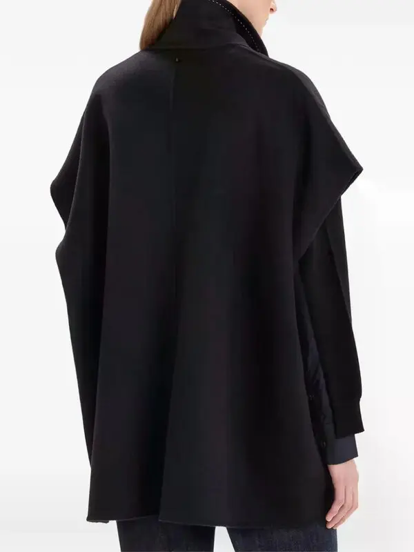 High Correct Contrast-stitch Short-sleeved Cape