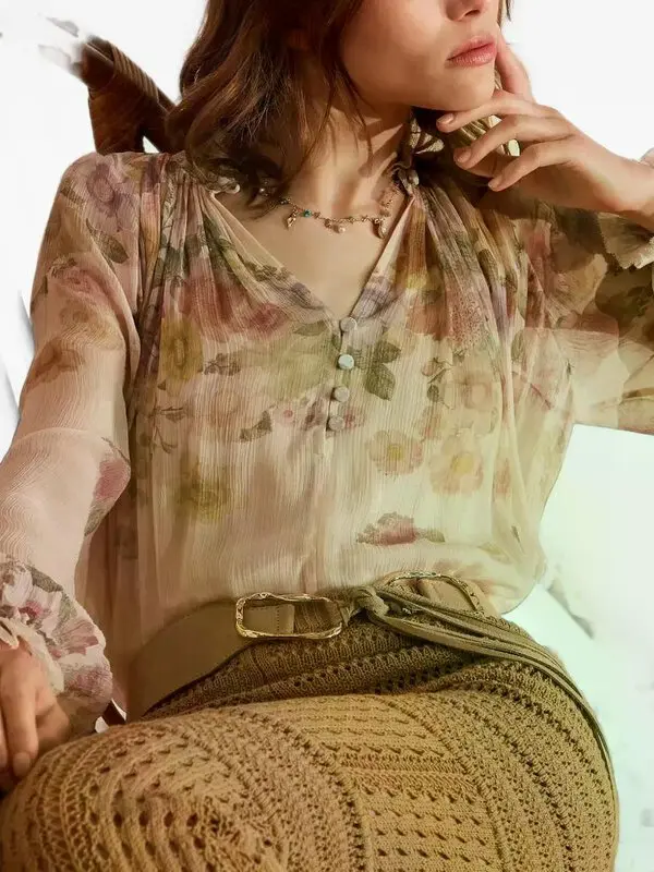 TWINSET Floral Crépon Blouse