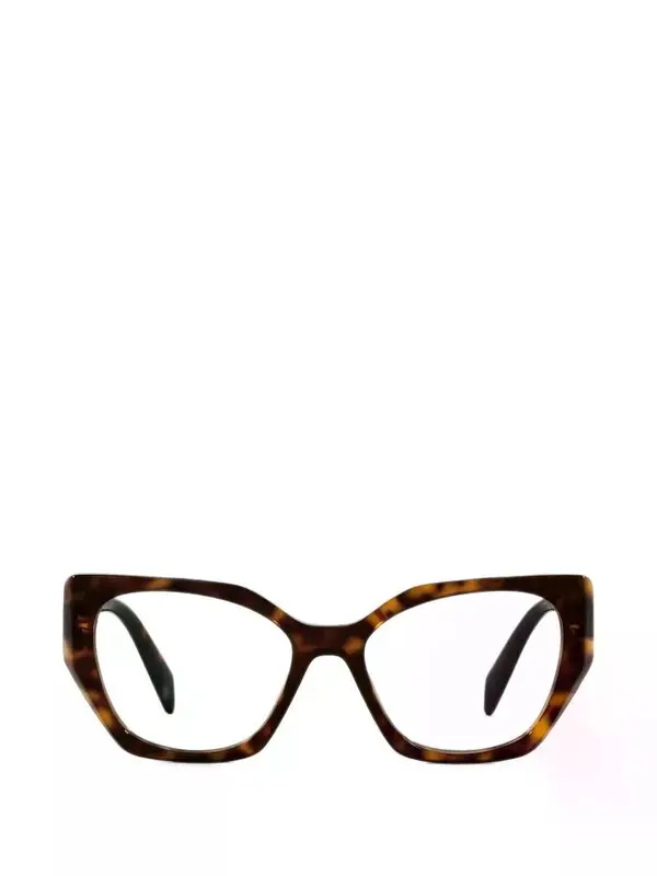 Prada Tortoiseshell-effect Cat-eye Frame Glasses