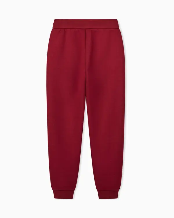 Armani Exchange Regular Fit Trousers In Viscose Stretch Scuba - Red