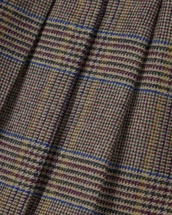 Armani Exchange Plaid Virgin Wool Blend Mini Skirt