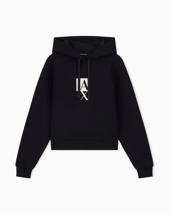 Armani Exchange Recycled Scuba Hoodie - Black