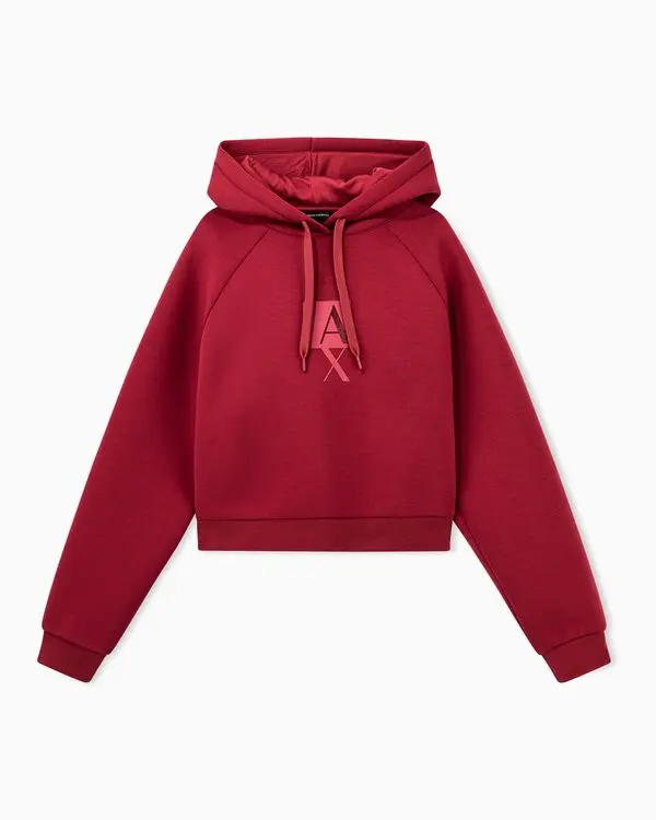 Armani Exchange Recycled Scuba Hoodie - Red