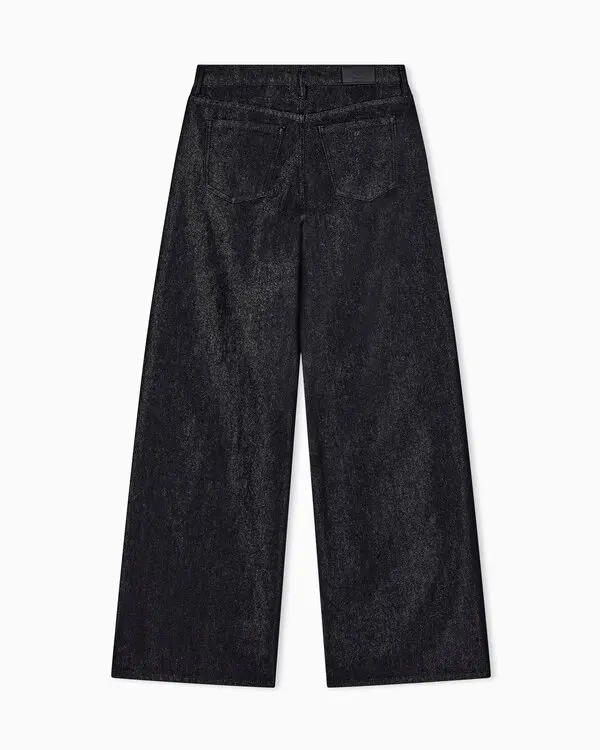 Armani Exchange Oversized Fit 5 Pockets Denim Pant With Metallic Yarn