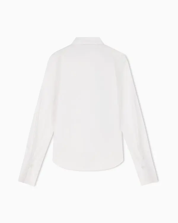 Armani Exchange Regular Fit Cotton Poplin Shirt With Tie Detail