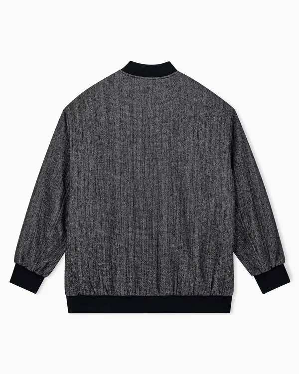 Armani Exchange Stretch Viscose And Virgin Wool Blouson Jacket