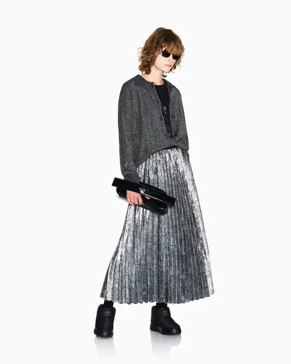 Armani Exchange Metallic Viscose Cardigan