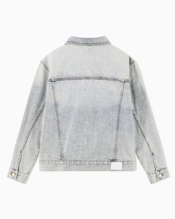 Armani Exchange Embellished Regular Fit Blouson Denim Jacket