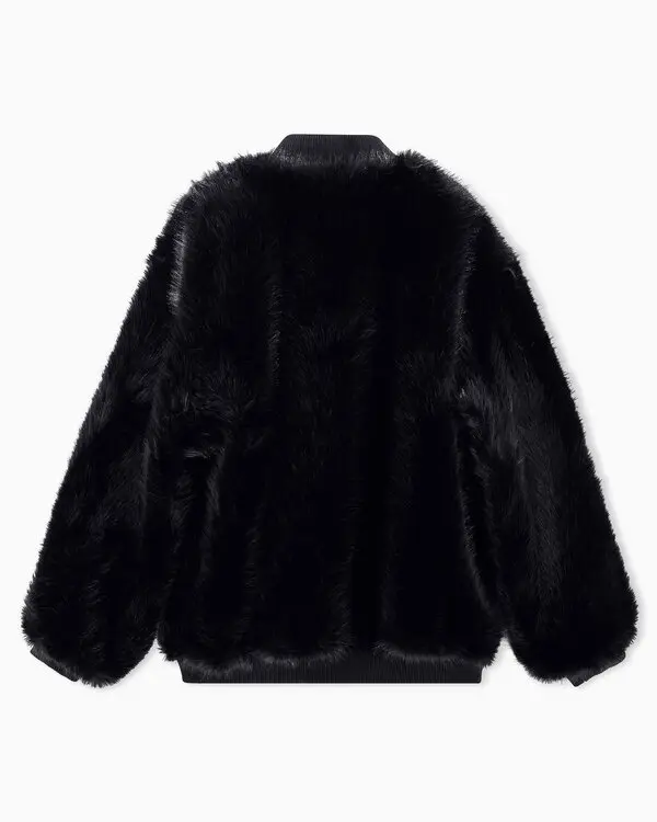Armani Exchange Faux Fur Blouson Jacket