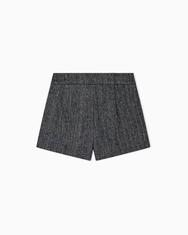 Armani Exchange Slim Fit Stretch Wool Blend Shorts