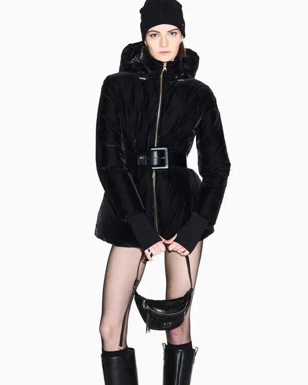 Armani Exchange Lightweight Blouson Jacket With Velvet Effect