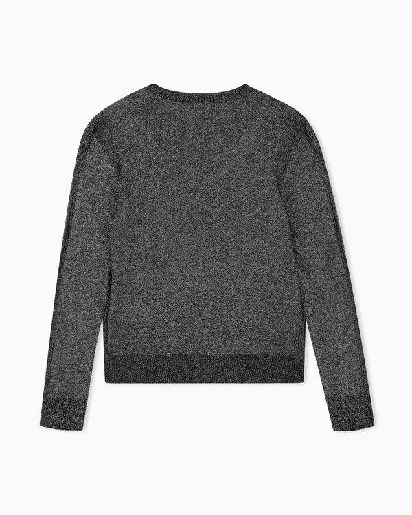 Armani Exchange Regular Fit Pullover Metallic Knitted Viscose