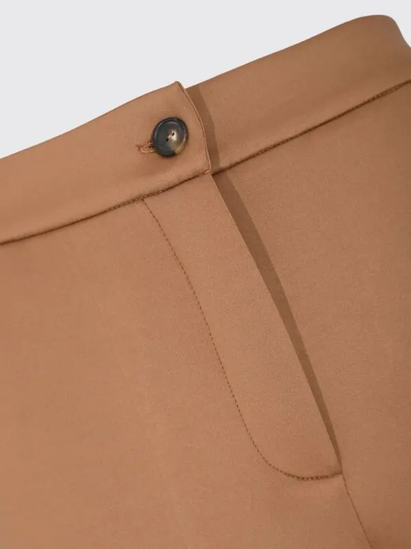 Max Mara Mid-rise Slim-fit Cropped Technical Jersey Pants - Hazel