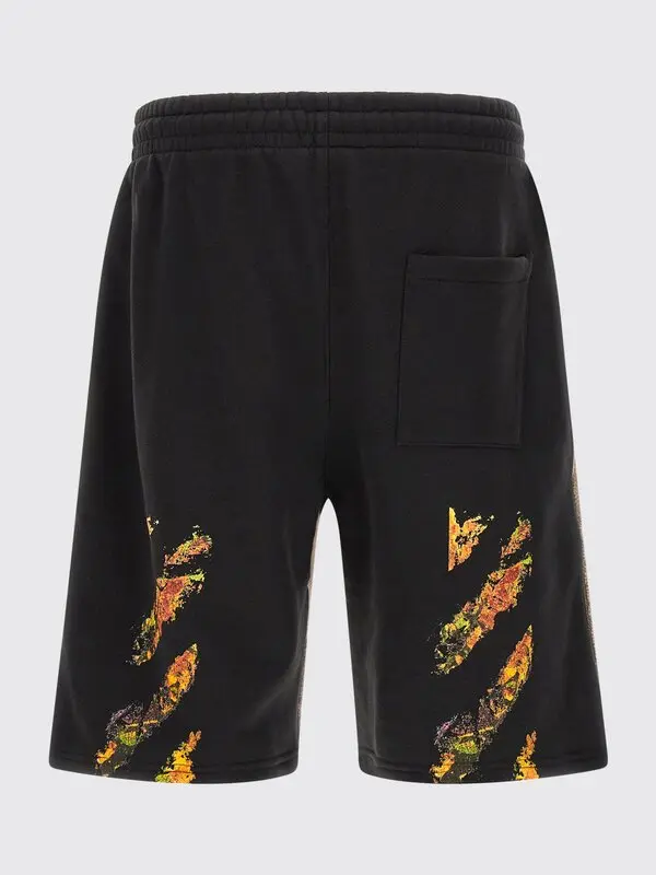 Off-White Diagonals Striped Cotton Jersey Shorts
