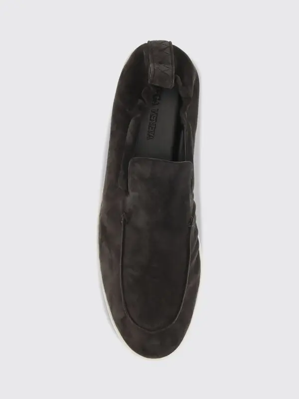 Bottega Veneta Dawson Loafers In Suede Calf Leather - Coffee