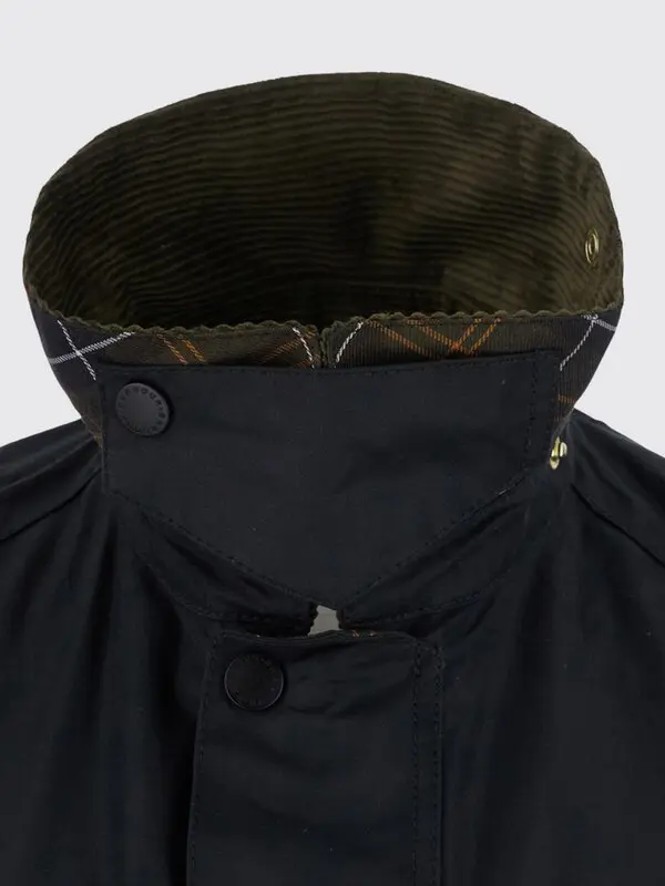 Barbour Beaufort Waxed Cotton Jacket With Velvet Collar - Blue