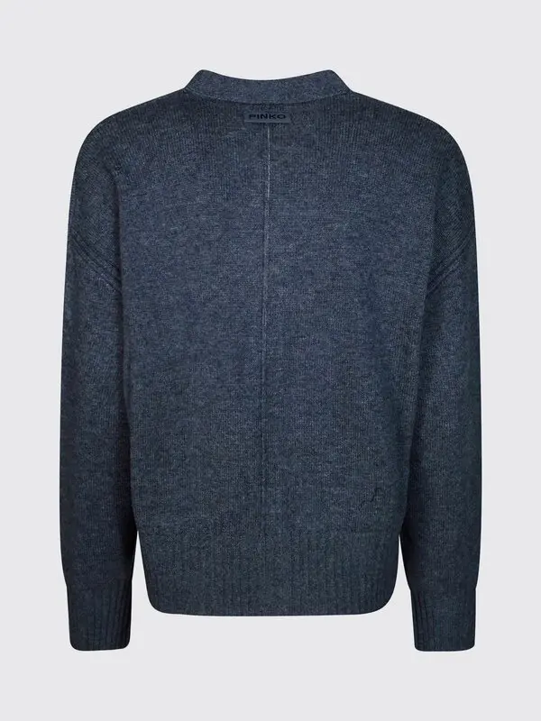 Pinko V-neck Wool And Cashmere Blend Cardigan With Button Closure