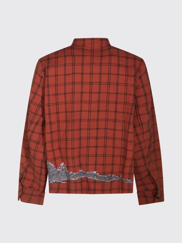 Amiri Long-sleeved Check And Floral Print Cotton Shirt