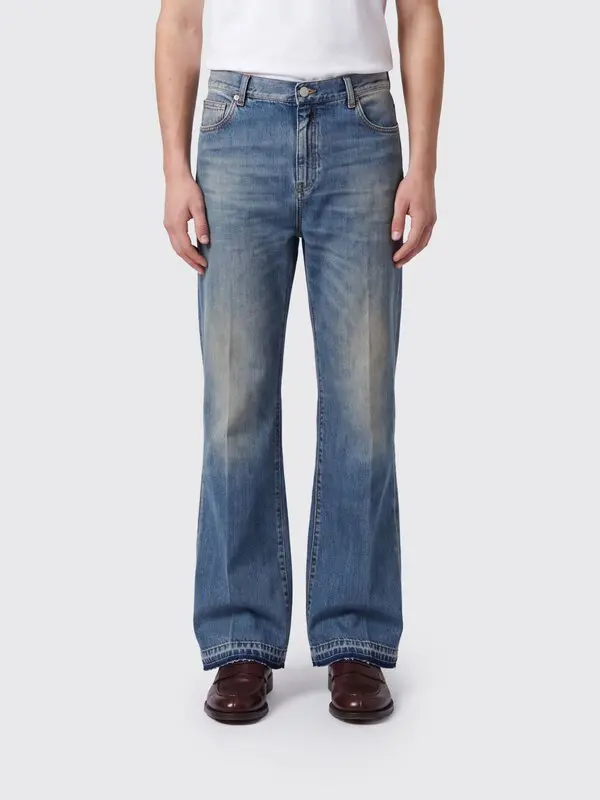Amiri Flared Stretch-denim Jeans With Mid-rise Waist - Blue