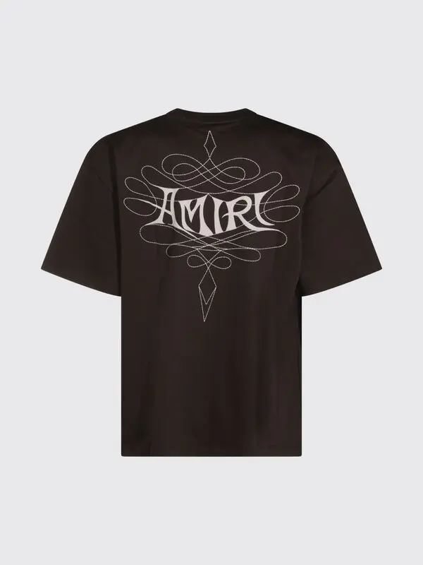 Amiri Short-sleeved Cotton T-shirt With Logo Print