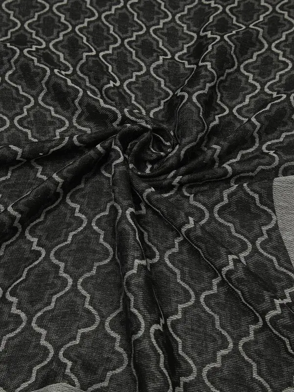 Emporio Armani Abstract Print Viscose And Modal Scarf - Black