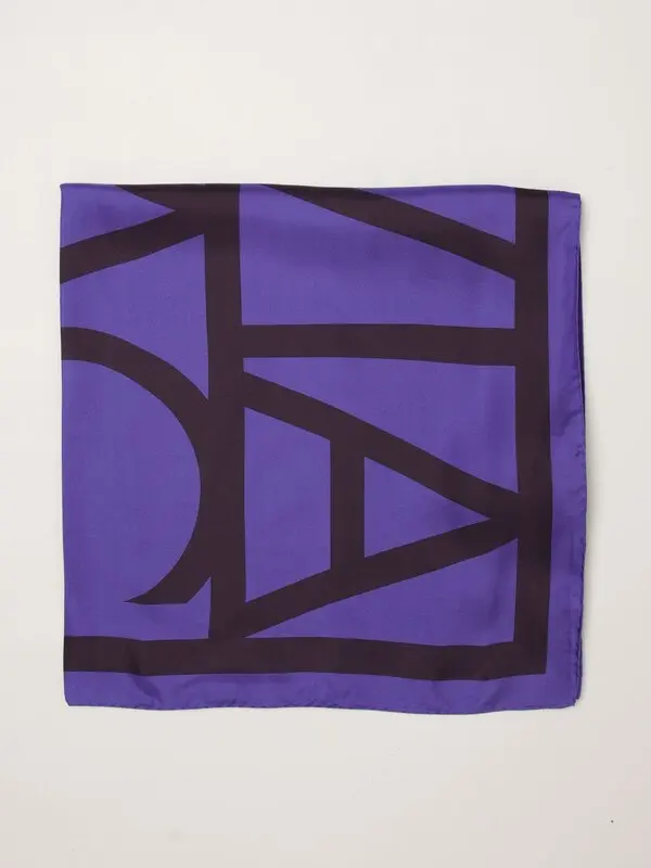 Liviana Conti Patterned Pure Silk Foulard With Logo Print - Multicolor
