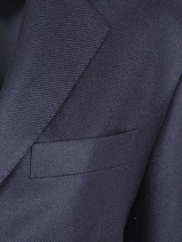 Tagliatore Single-breasted Virgin Wool Blazer With Peak Lapels