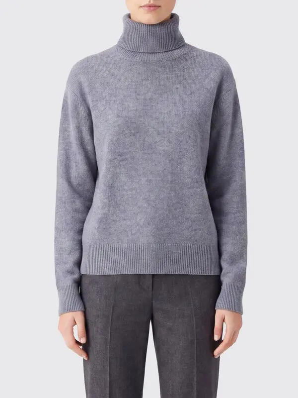 THE FRANKIE SHOP Turtleneck Sweater In Wool And Cashmere With Ribbed Trim