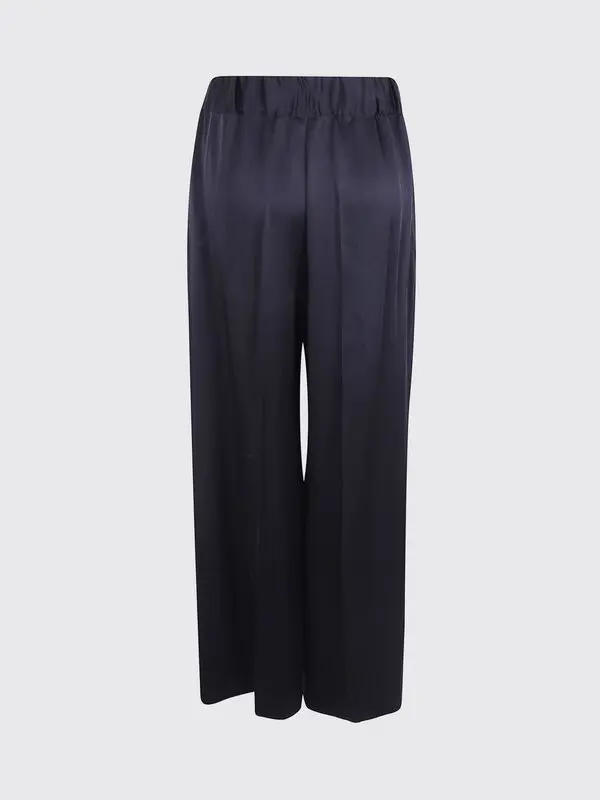 SEMICOUTURE High-waisted Satin Palazzo Trousers With Elasticated Waist