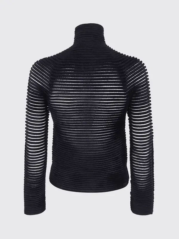 Giorgio Armani Viscose Blend Zip-up Slim Fit Turtleneck Cardigan