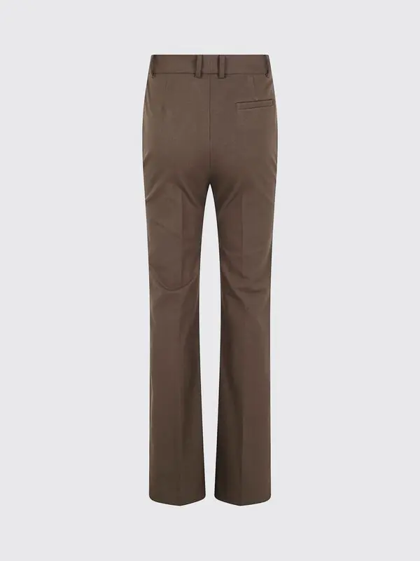 JOSEPH High-waisted Flared Tailored Trousers In Viscose And Cotton Blend - Brown