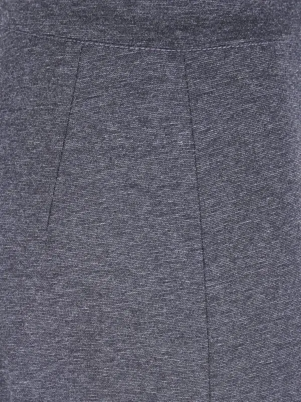SEMICOUTURE High-waisted Wide-leg Trousers In Stretch Viscose Jersey - Grey