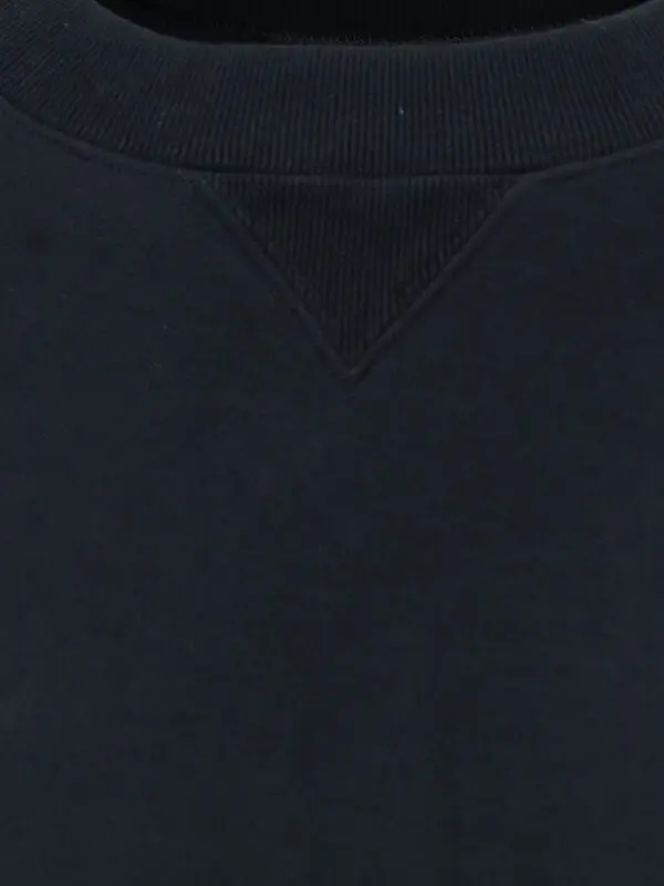 Sacai Crewneck Cotton-blend Sweatshirt - Black