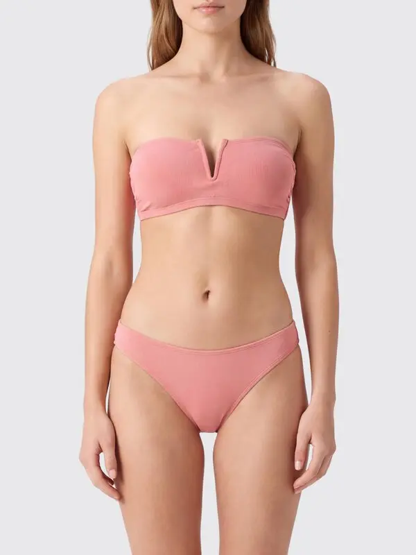 ERES Strapless V-plunge Bikini Top And Briefs - Pink