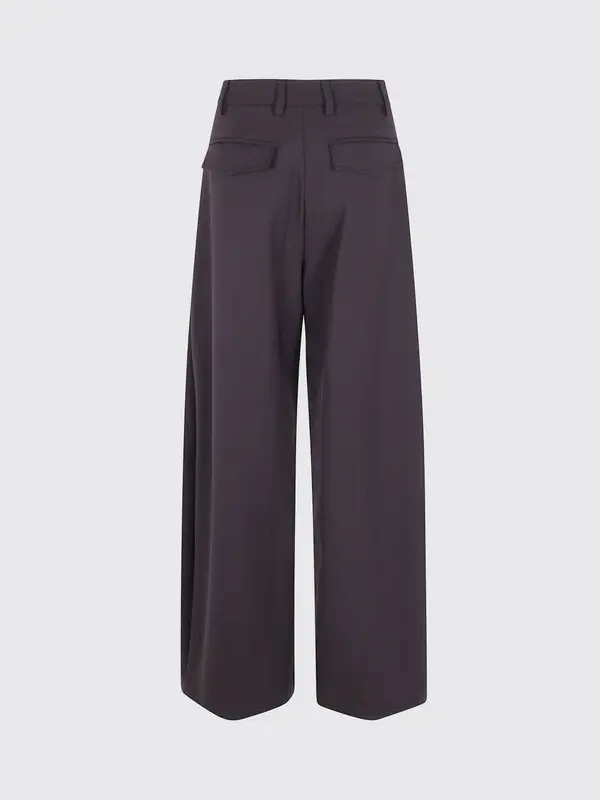 THELATEST Billie High-waisted Wide-leg Pleated Trousers In Wool Blend - Brown