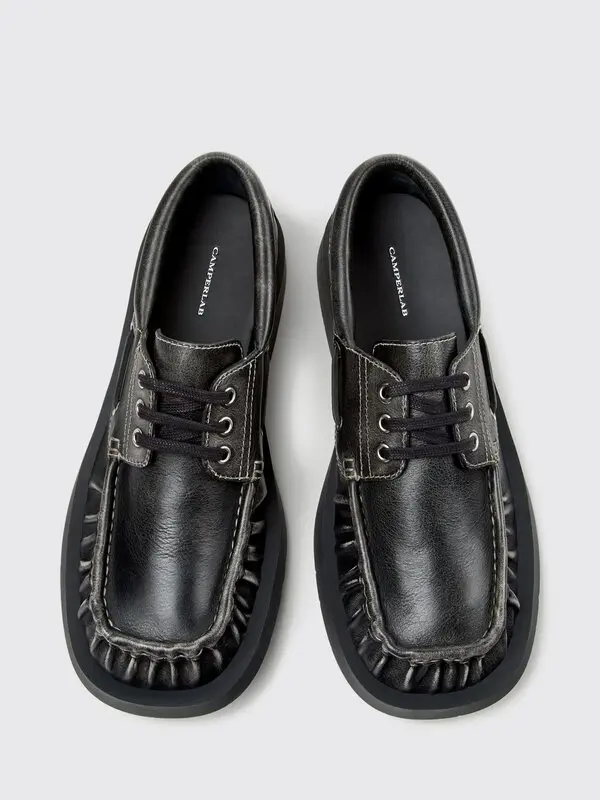 Camper Patterned Calfskin Boat Shoes - Multicolor