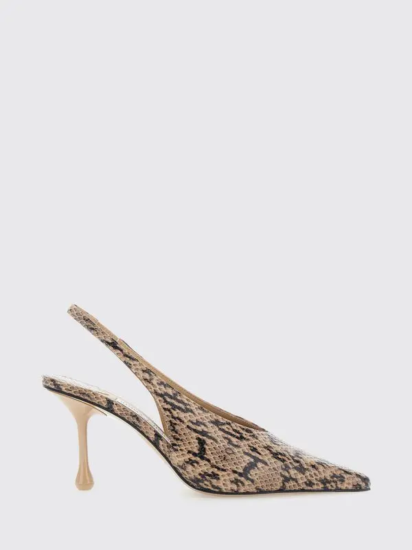 JIMMY CHOO Isa Python-print Leather Slingbacks With Teardrop High Heel - Multicolor