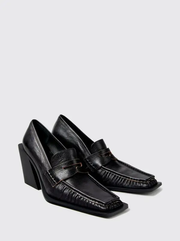 Camper Escandalo Leather Loafers - Black