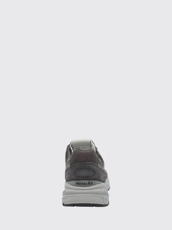 Premiata Mase Suede And Canvas Two-tone Sneakers - Brown