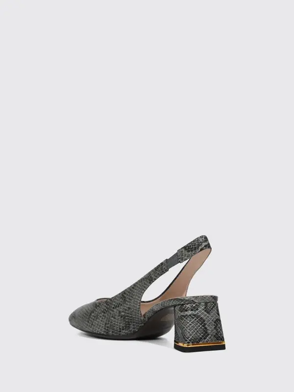 COCCINELLE Python-print Leather Slingbacks With A Medium Heel