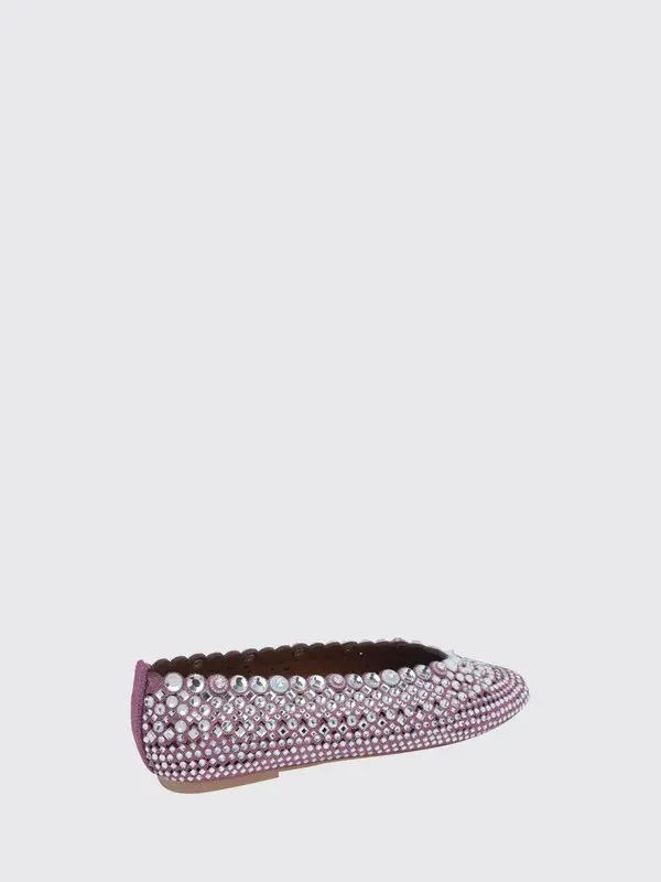 Kurt Geiger Crystal-embroidered Leather Ballerinas