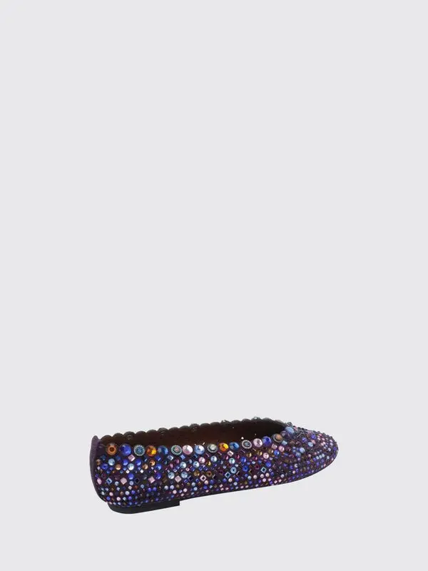 Kurt Geiger Crystal-embroidered Leather Ballerinas